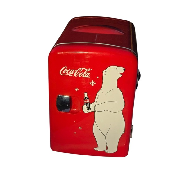 Coca Cola | Kitchen | Red Coca Cola Polar Bear Coke Mini Fridge Compact ...